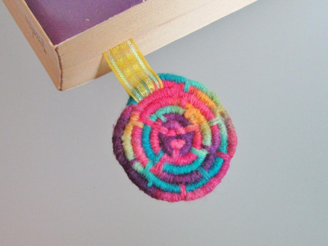 SMALL Multicolor Pastel Coiled Jute Fiber & Ribbon Bookmark (for ...