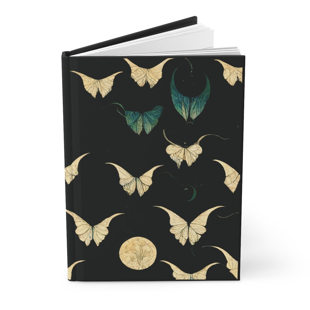 Journal, Moths in Moonlight Bullet Journal, Dream-book, Notebook ...