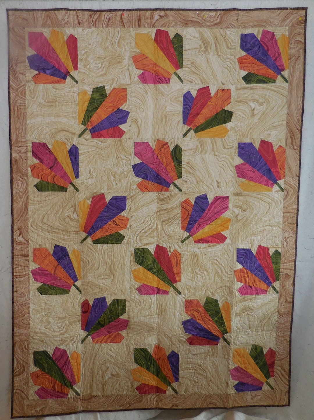 Quilt Falling Leaves - Etsy