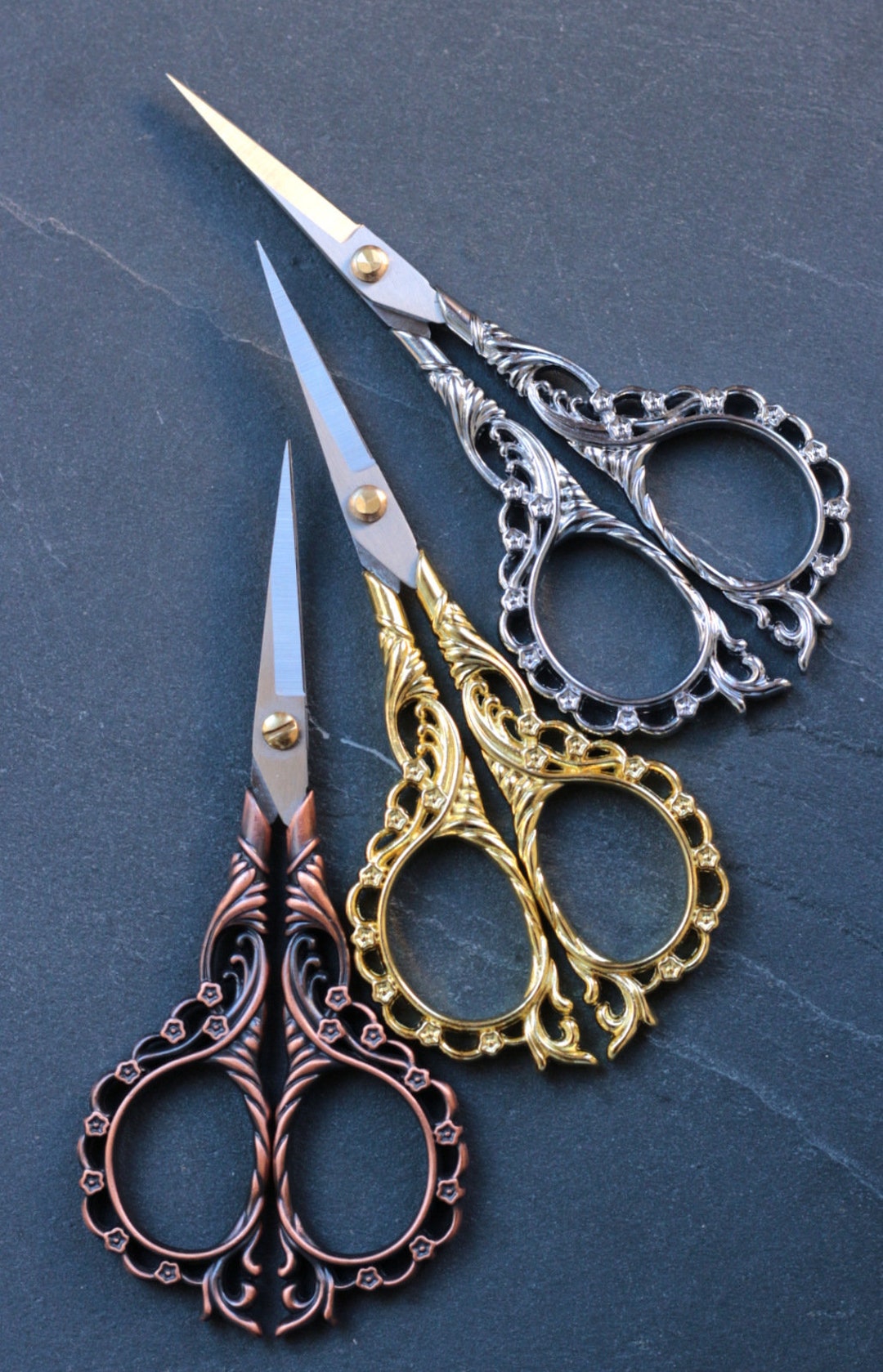Scissors for Embroidery 4"- Lace Antique Golden/silver/bronze- Scissors ...
