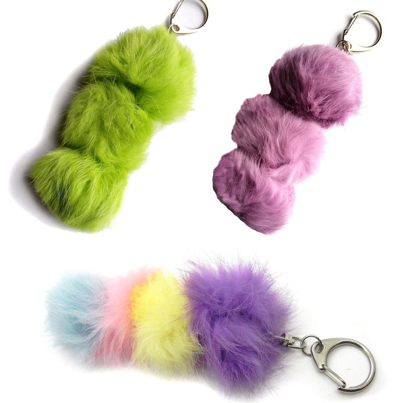 Fur Ball Keychain - Etsy