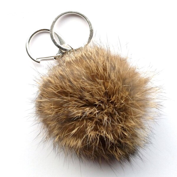Rabbit Fur Rabbit Keychain - Etsy
