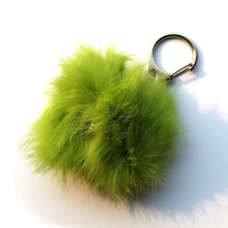 Rabbit Fur Keychain - Etsy