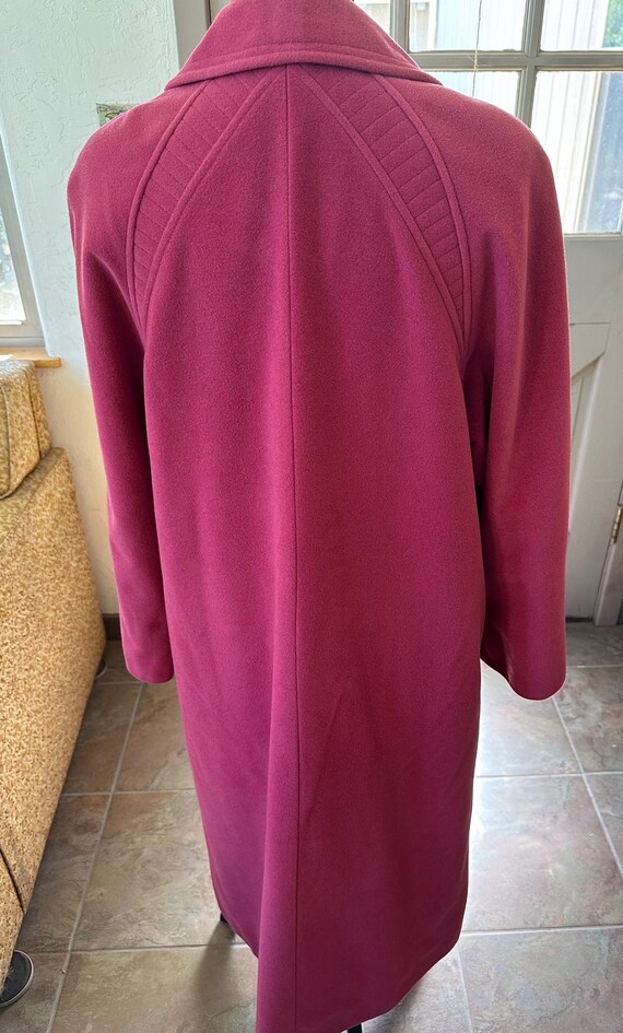 Classic 1940s long coat, rose ruby red, vintage coat,… - Gem