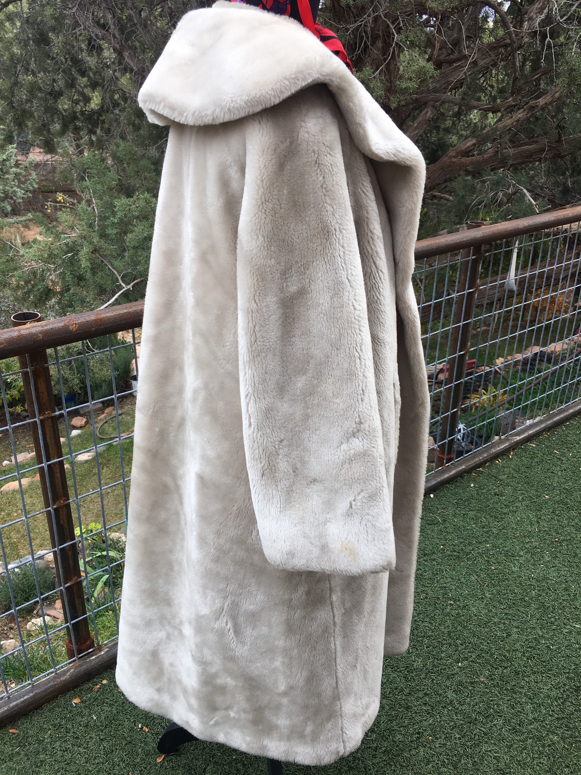 Vintage Faux Fur Swing Coat, Mid Century Full Coat, 50s Coat ...