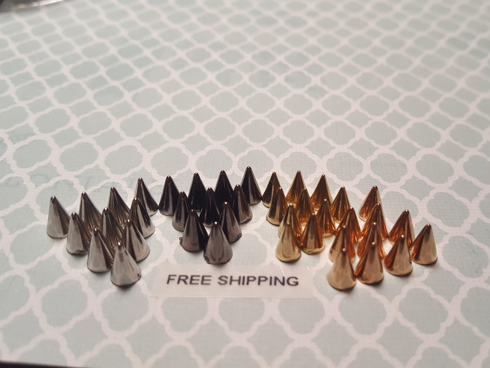 10 Pc 6mm X 4mm Silver, Copper, Gunmetal or Gold Spike Stud Charm Nail ...
