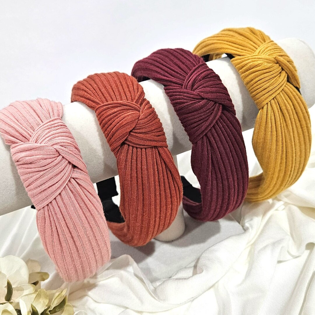 Knotted Solid Color Headband, Top Knot Headband, Knotted Headband ...