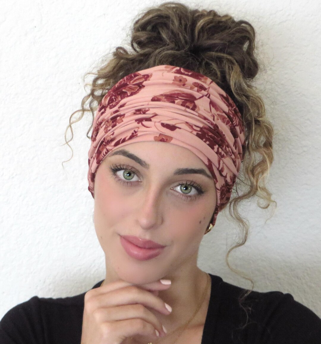 Boho Scrunchy Headband, Hippie Wide Headband, Yoga Headband, Bandana ...