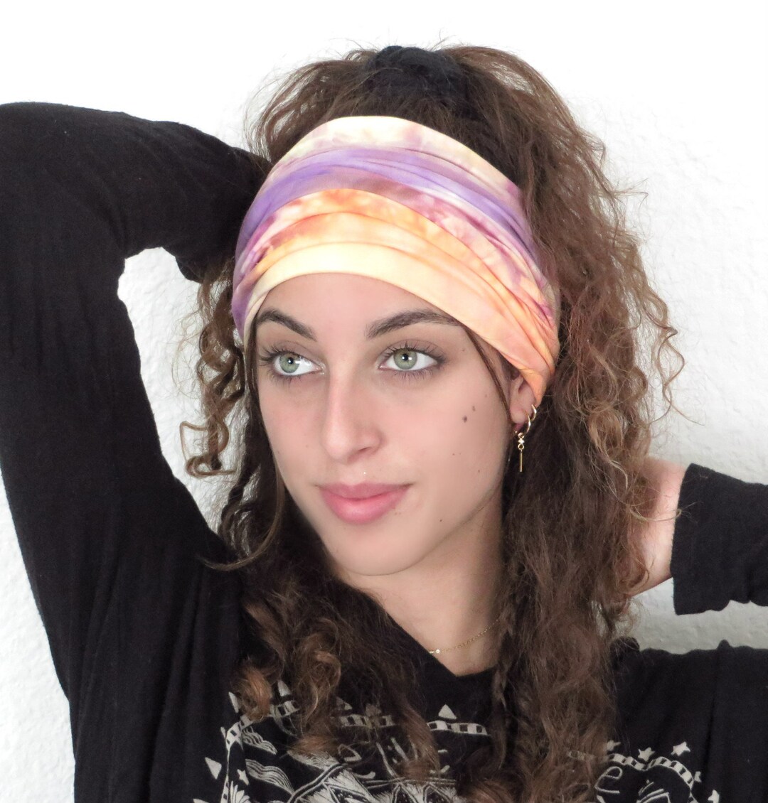 Scrunchy Headband Bohemian Wide Headband Wide Yoga Headband Tie Dye