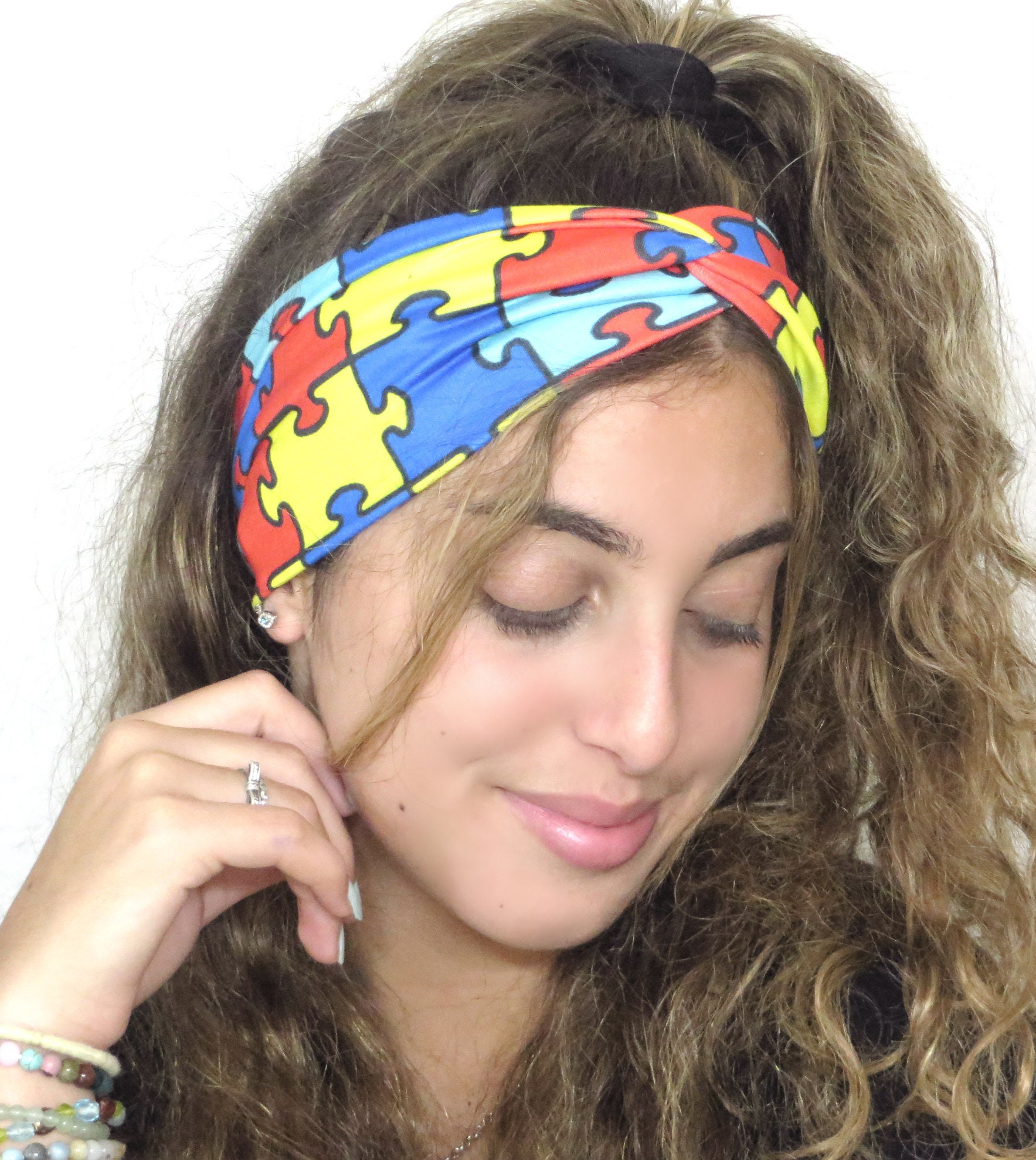Autism Awareness Puzzle Headband Wide Headband Women Headband - Etsy
