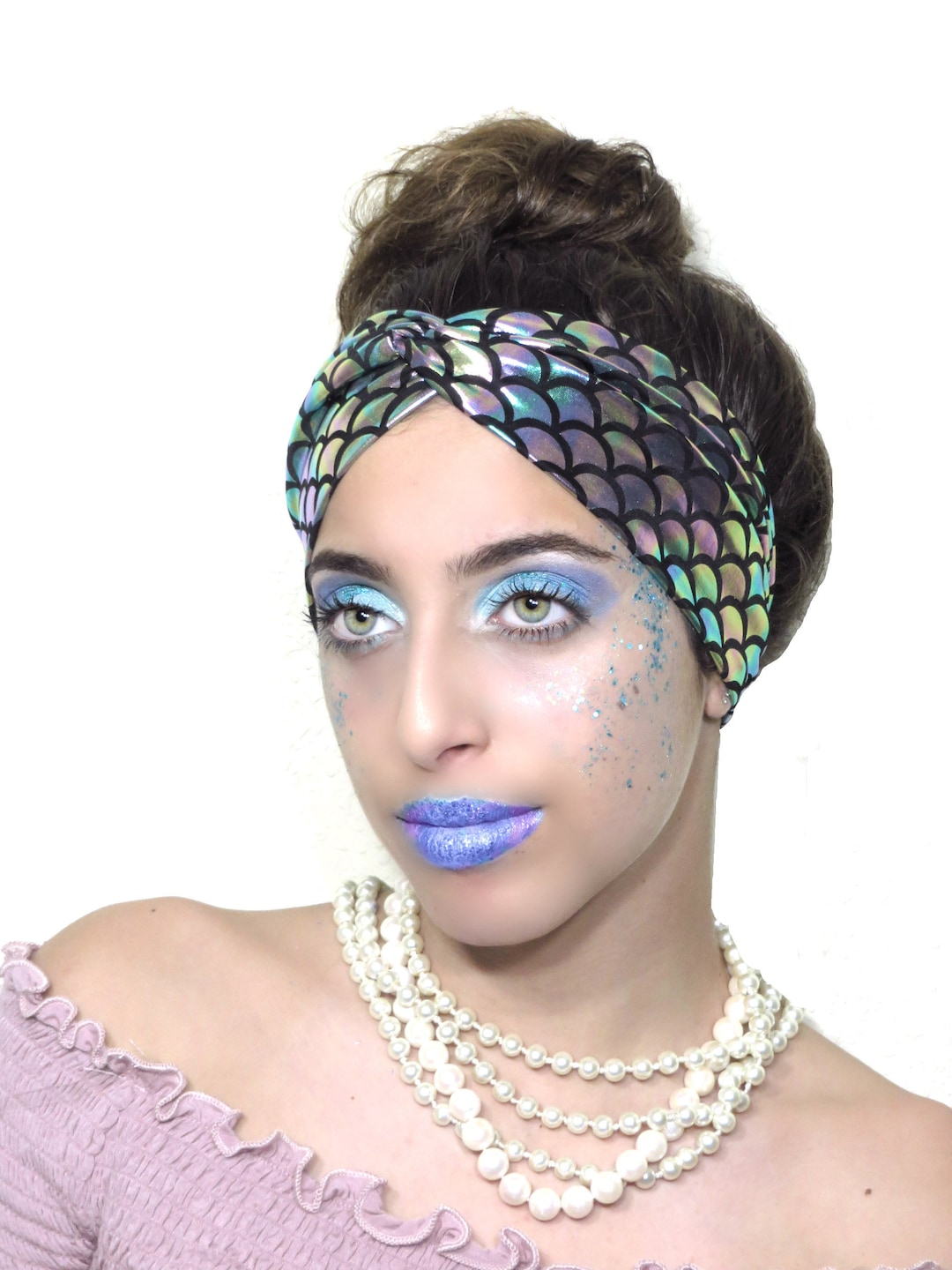 Mermaid Headband, Yoga Headband, Turban Headband, Women Headband, Scale ...