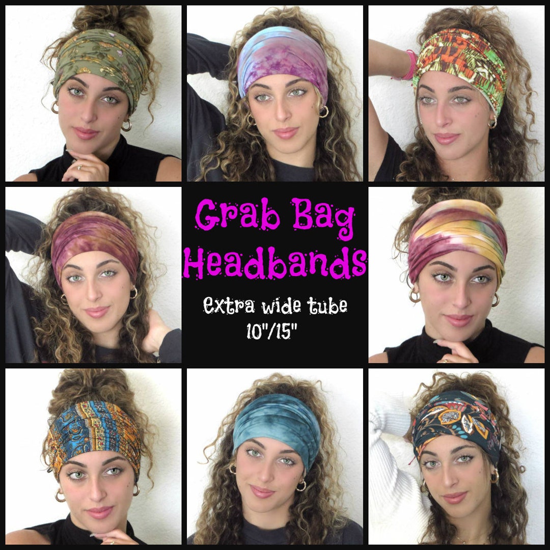 Mystery Grab Bag Headbands, Headband Bundle, Tube Scrunch Headbands ...