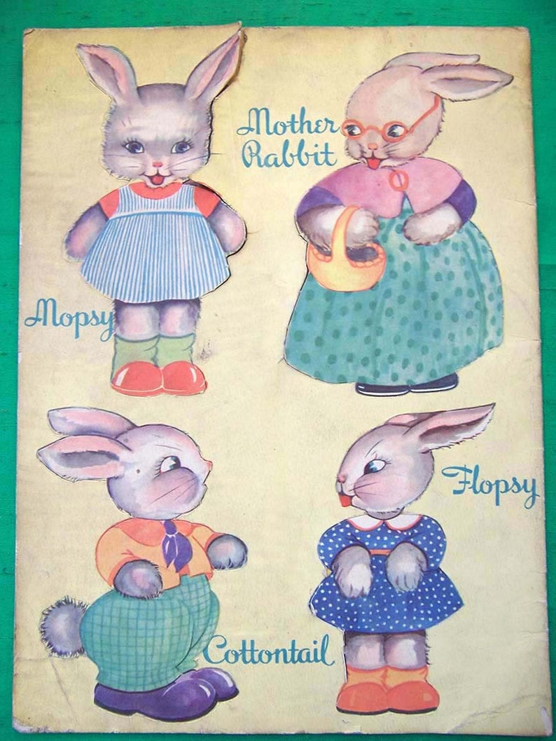 Peter Rabbit 1939 Cut Out Doll Book - Etsy
