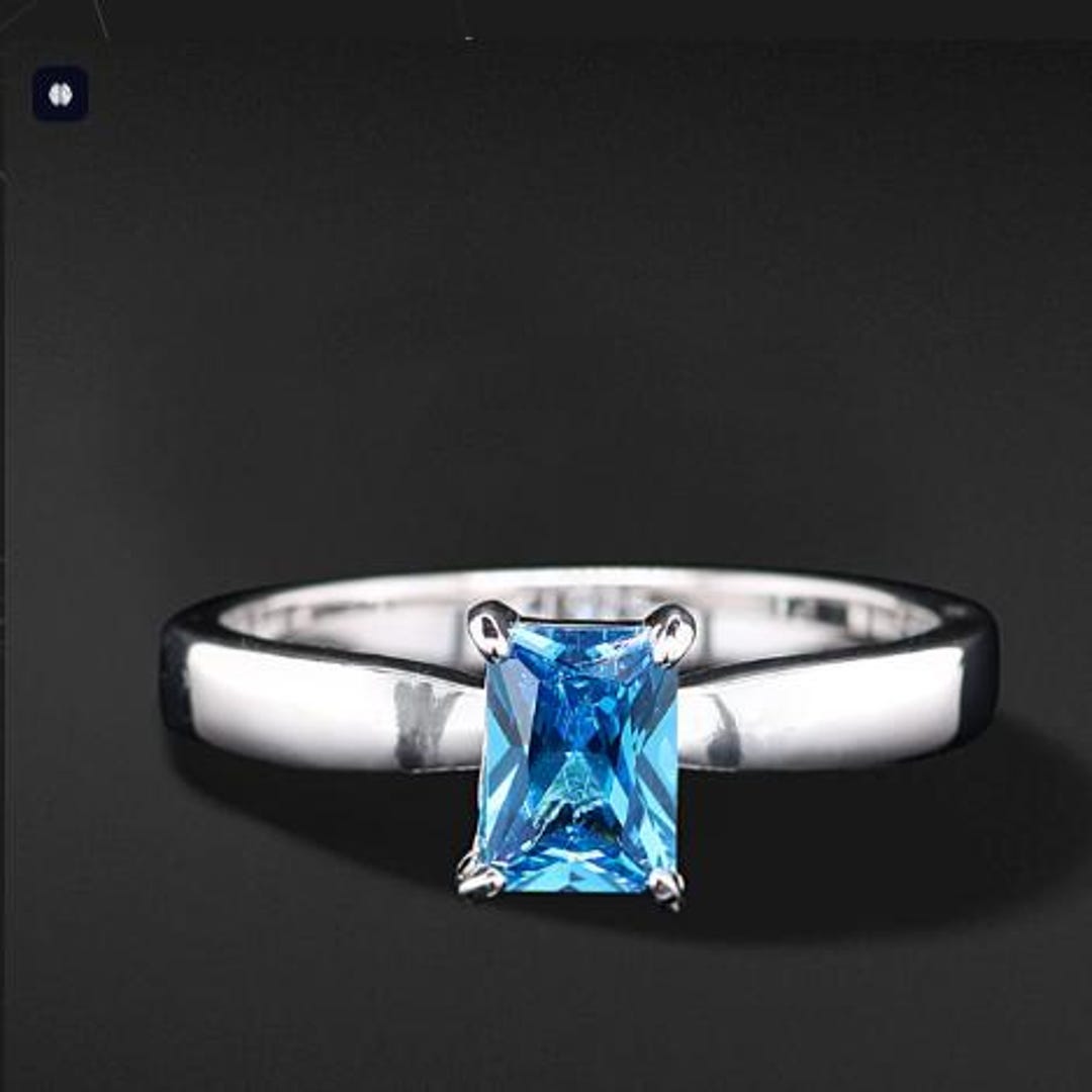 Blue Ocean - Engagement Ring for Her | Blue Ocean Engagement Ring - Etsy