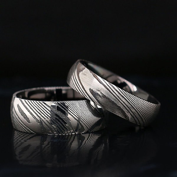 Damascus Steel Ring - Etsy