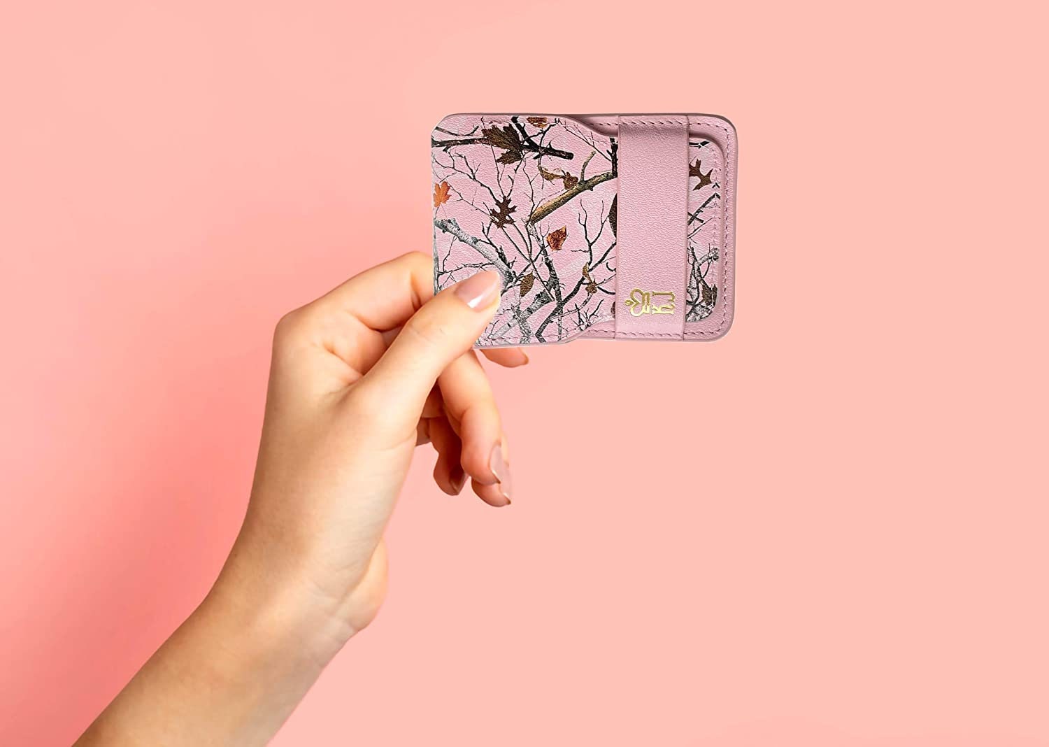 Pink Camo Wallet Leather Minimalist Wallet Unique Camouflage Design - Etsy