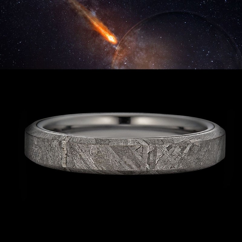 Meteorite Ring - Etsy UK
