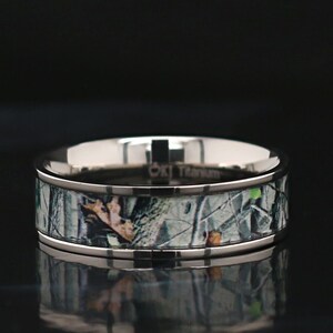 Titanium Camo Ring Unisex Hunting Band Camouflage Wedding Band - FREE ...