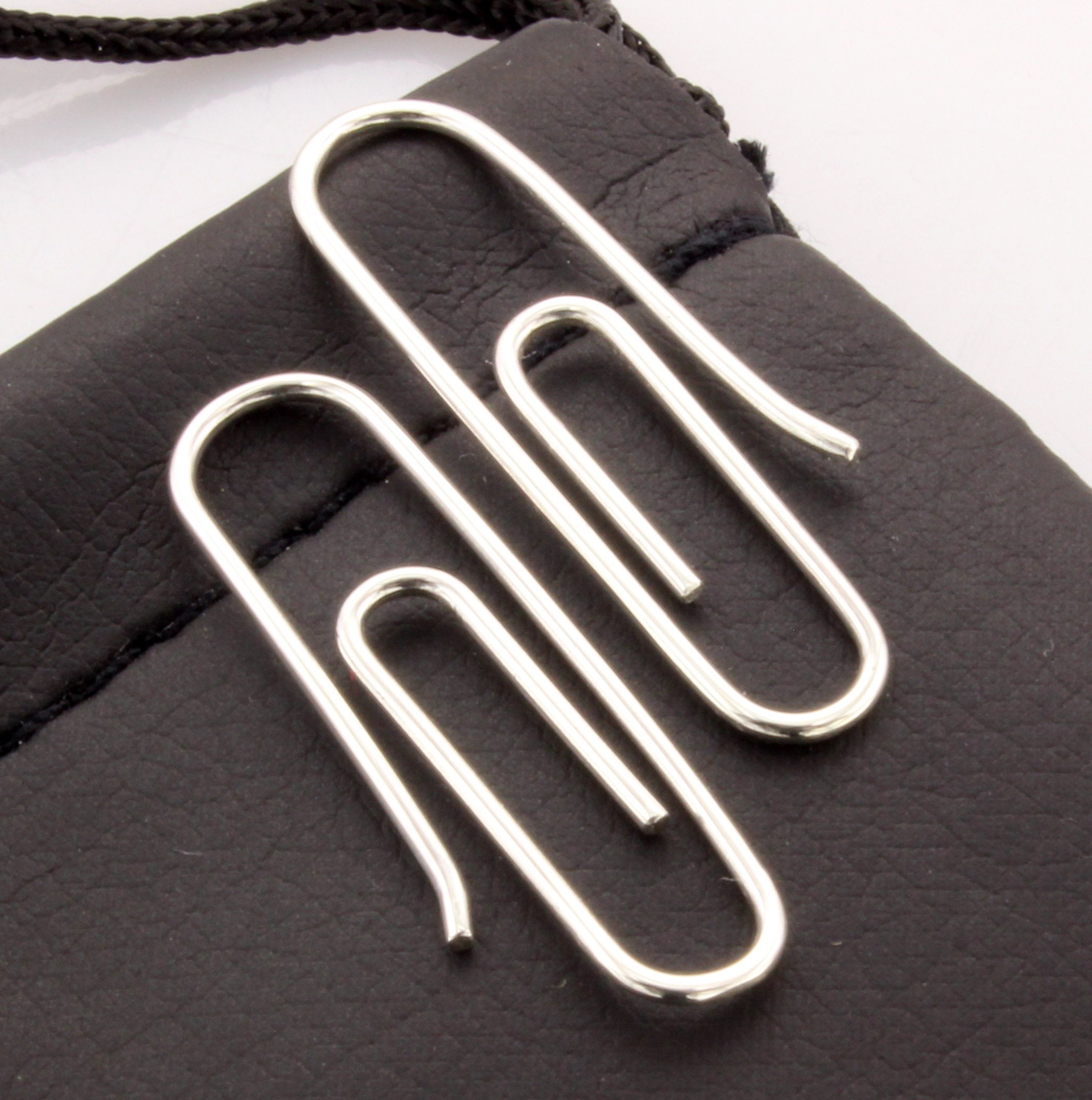 Sterling Silver Paperclip Earrings PAIR 1'' Sterling - Etsy