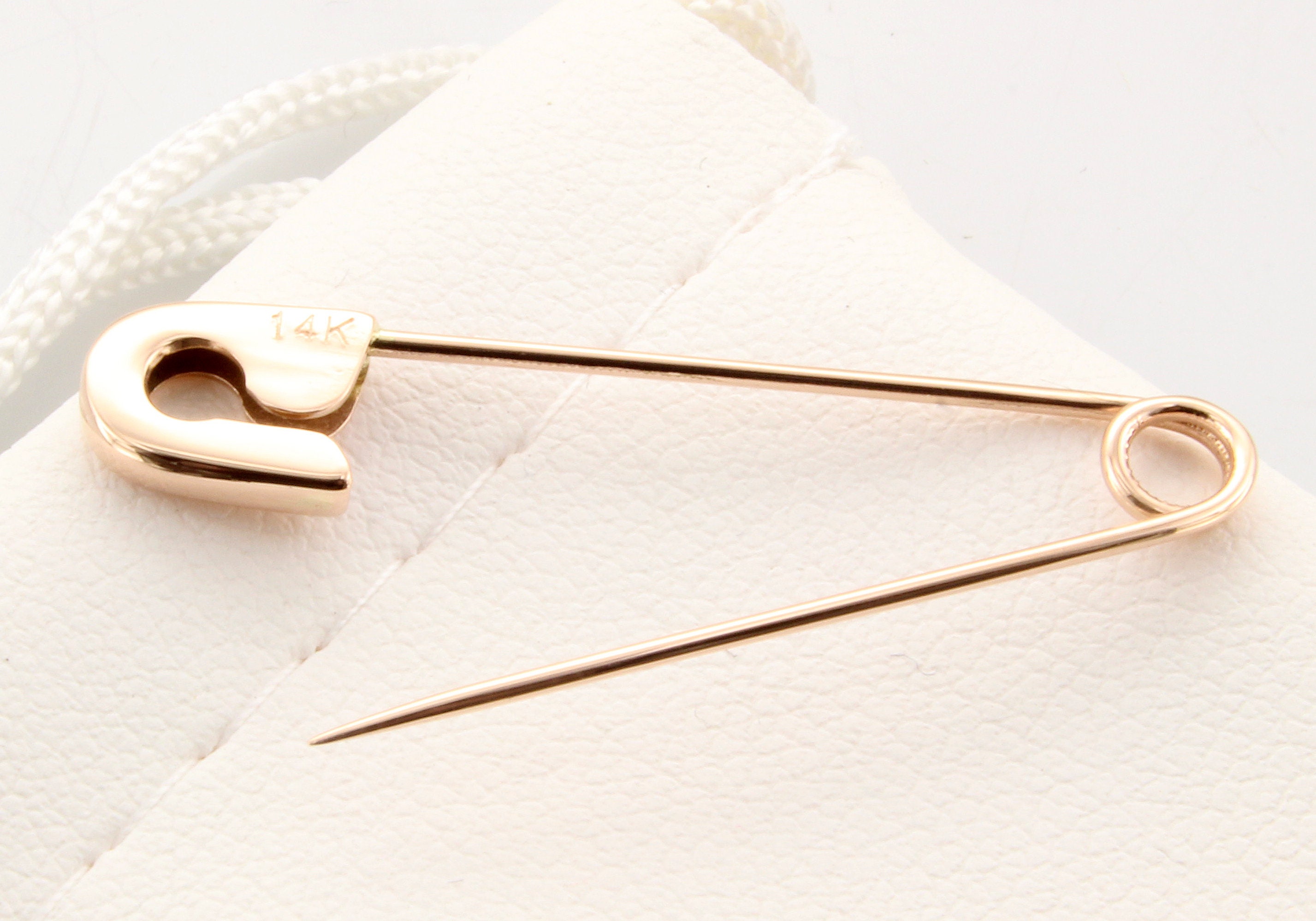 14K Yellow Gold Safety Pin 1.25'' Long - Etsy