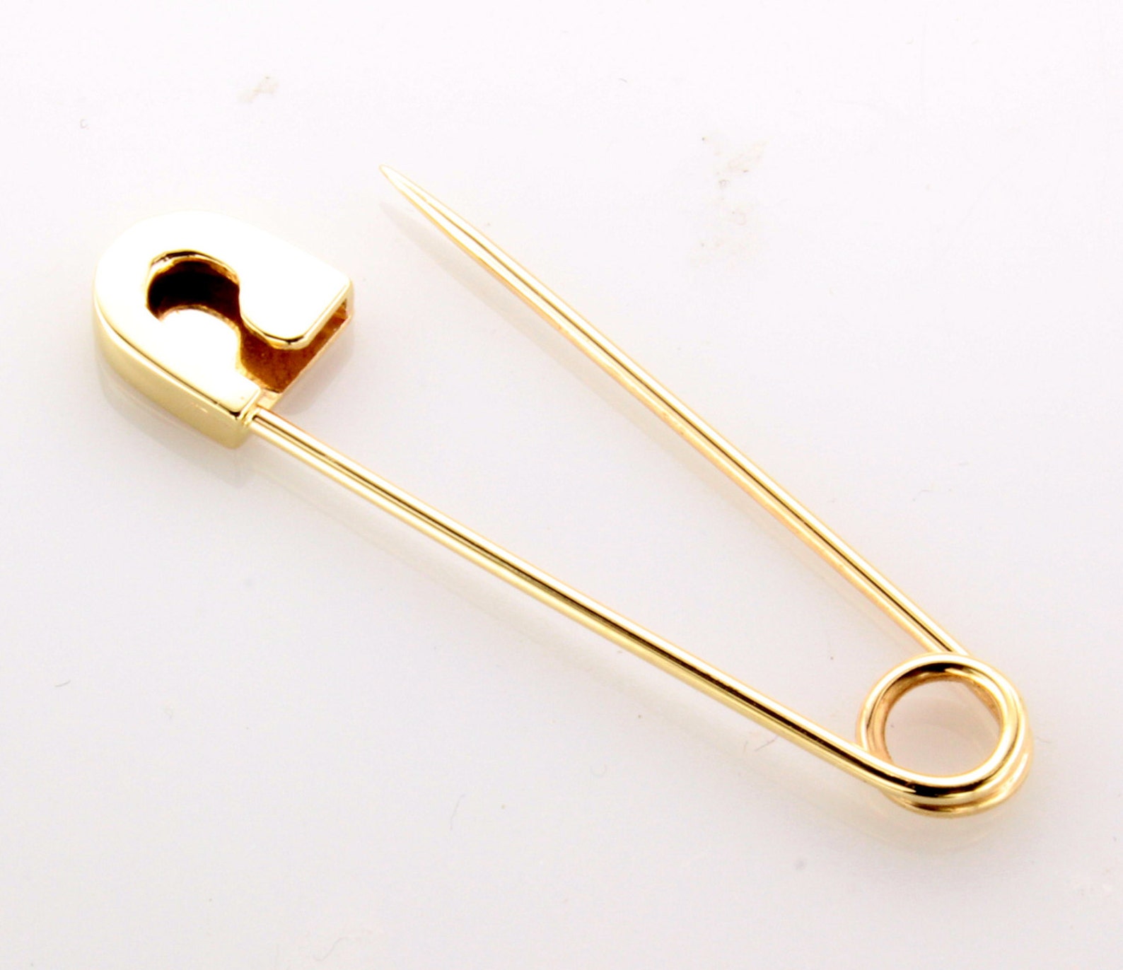 14K Yellow Gold Safety Pin | Etsy