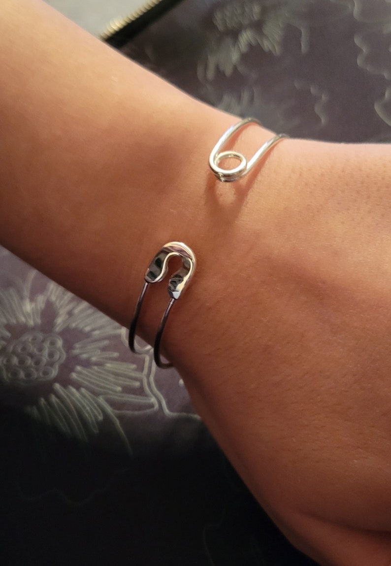 Sterling Silver Safety Pin Bracelet Hand Made in America - Etsy