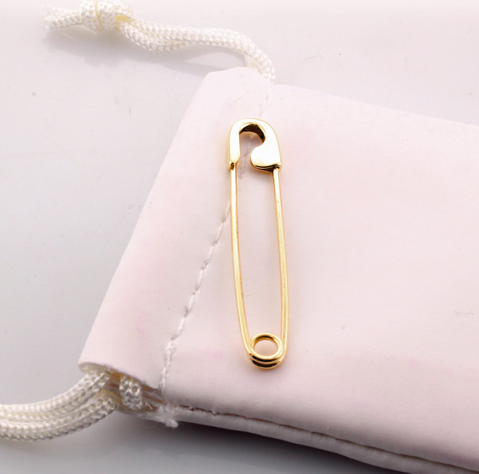 14K Yellow Gold Safety Pin 1.25'' long | Etsy