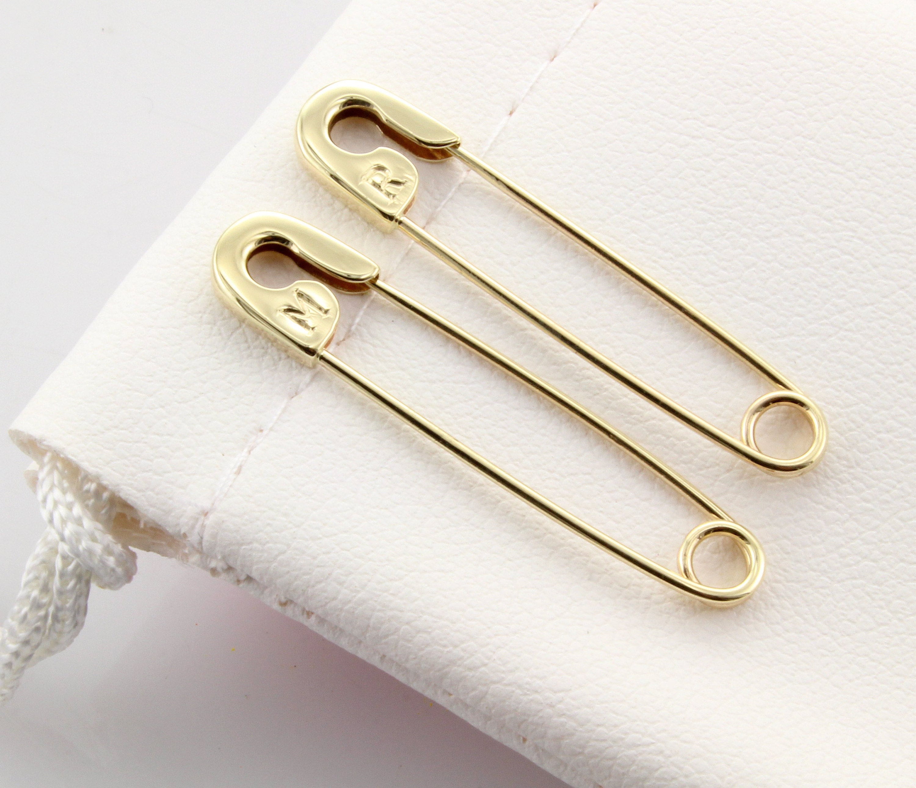 14K Yellow Gold Safety Pin 1.25'' Long | Etsy