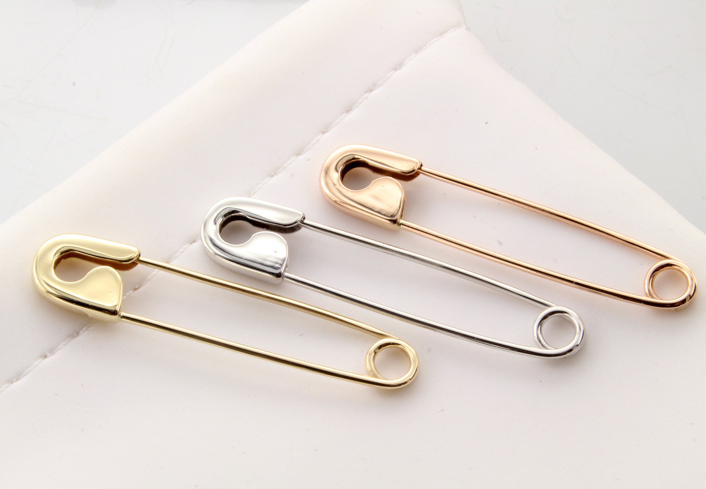 14K Yellow Gold Safety Pin 1.25'' Long - Etsy