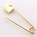 14K Yellow Gold Safety Pin - Etsy