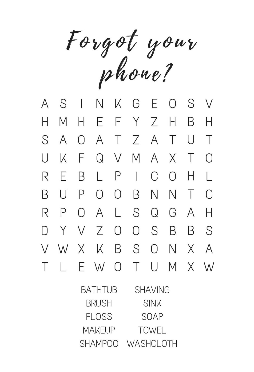 Forgot Your Phone? Bathroom Digital Download SVG PNG - Etsy