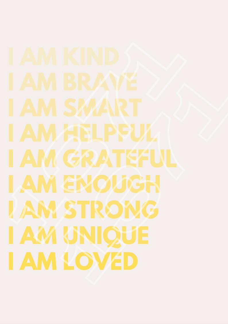 Affirmations for Kids, Classroom Posters, I Am Affirmations, Playroom ...