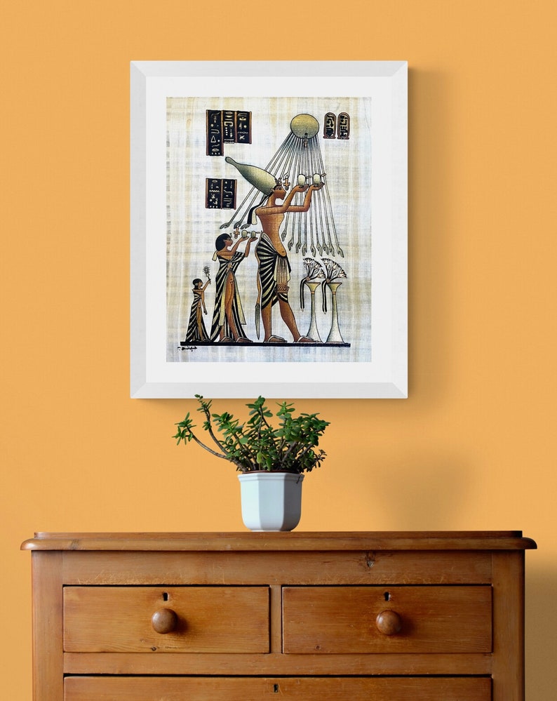 Framed Egyptian Papyrus Art, Egyptian Art, Egyptian Decor, Ancient ...