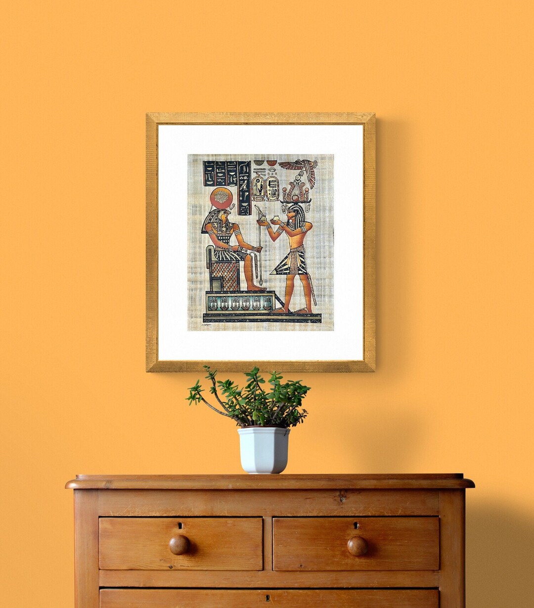 Framed Egyptian Papyrus Art, Egyptian Art, Egyptian Decor, Ancient ...
