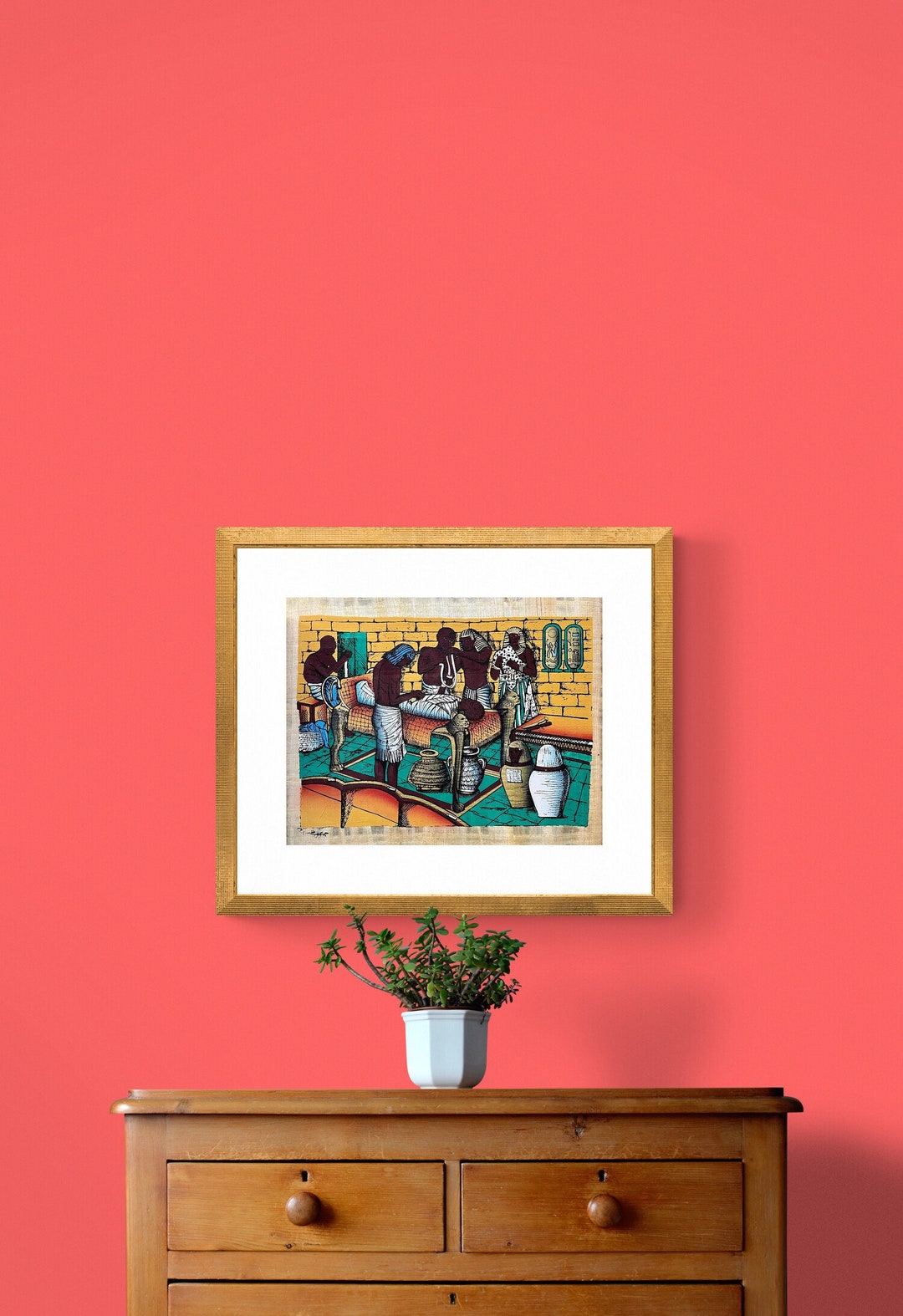 Framed Egyptian Papyrus Art, Egyptian Art, Egyptian Decor, Ancient ...