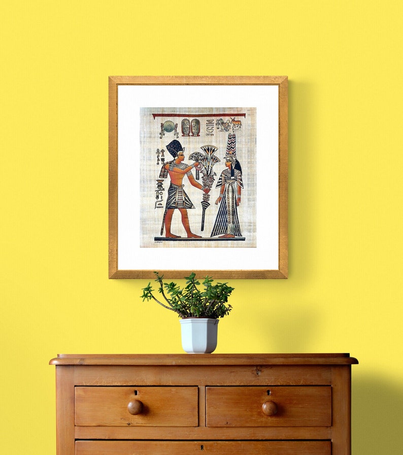 Framed Egyptian Papyrus Art, Egyptian Art, Egyptian Decor, Ancient ...