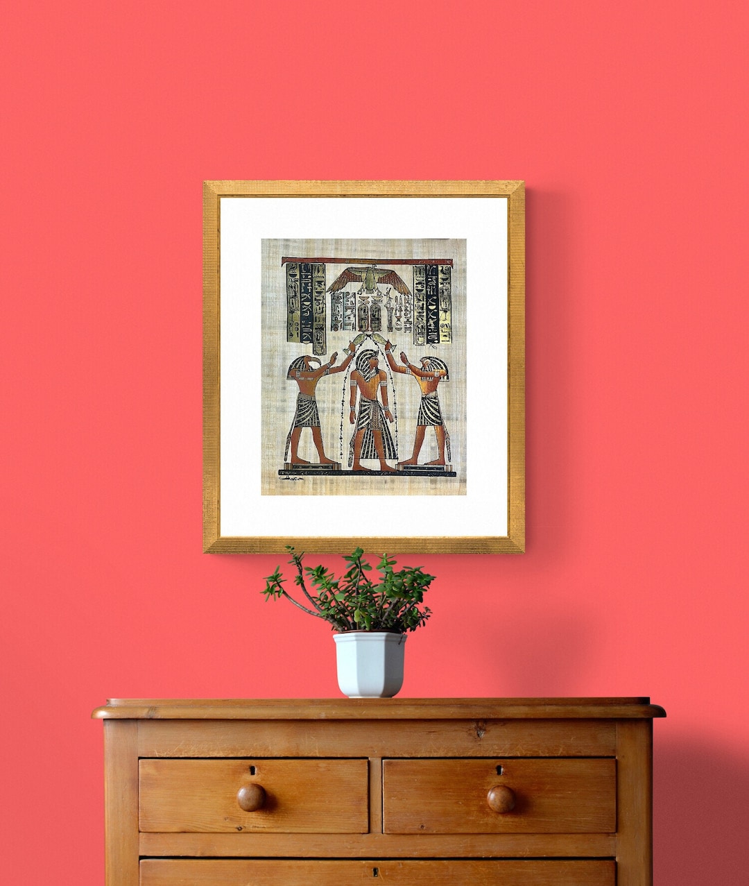Framed Egyptian Papyrus Art, Egyptian Art, Egyptian Decor, Ancient ...