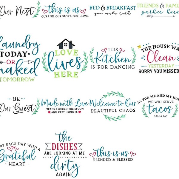 Machine Embroidery Designs Sayings Home - Etsy