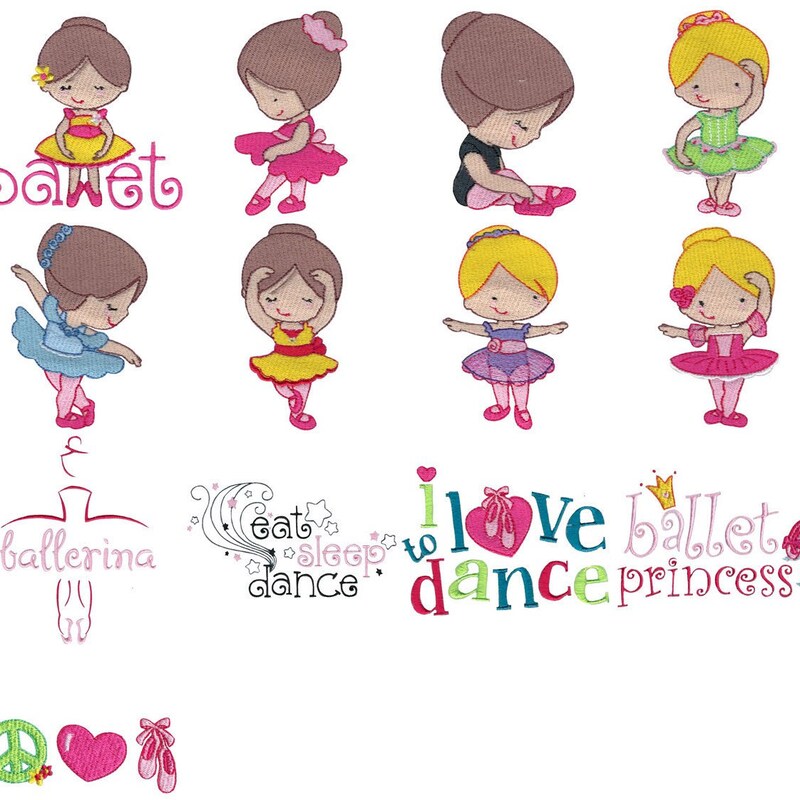 Ballerina Embroidery - Etsy