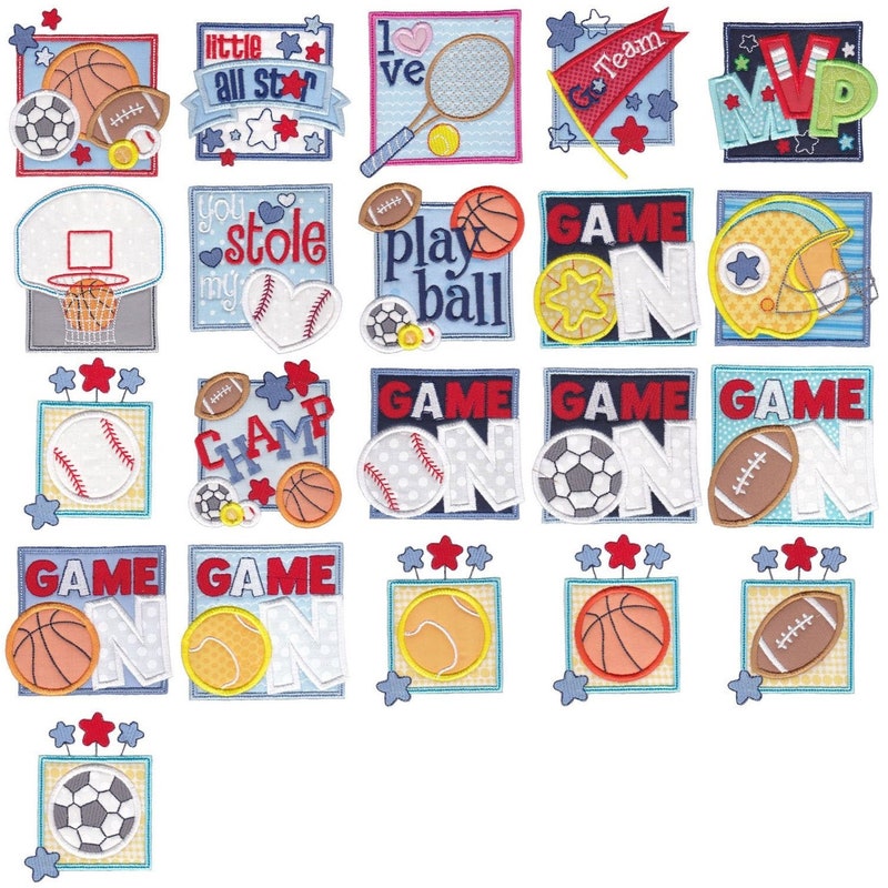 Sports Appliques - Etsy