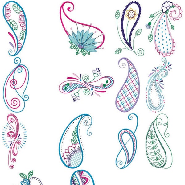 Paisley Embroidery - Etsy