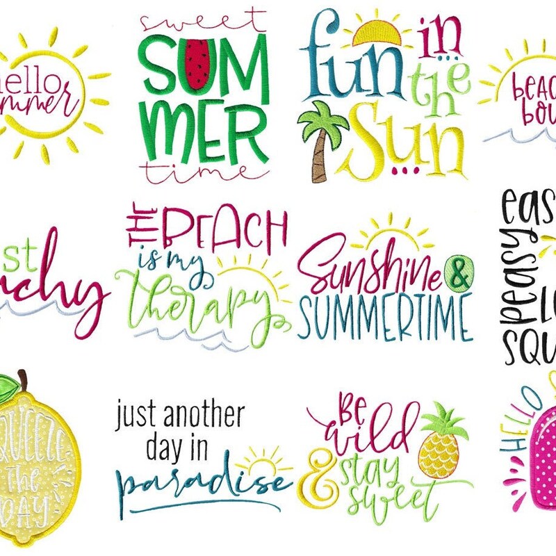 Summer Embroidery - Etsy