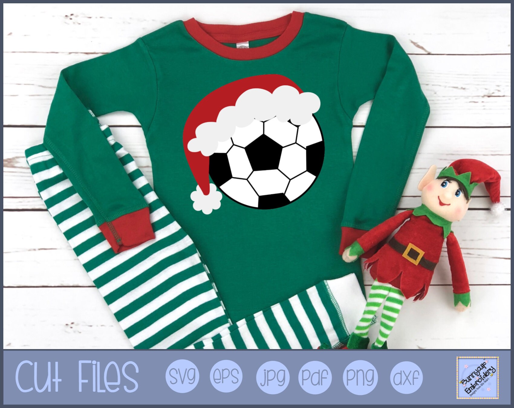 Soccer Ball With Santa Hat SVG - Clipart and SVG File - Personal and ...