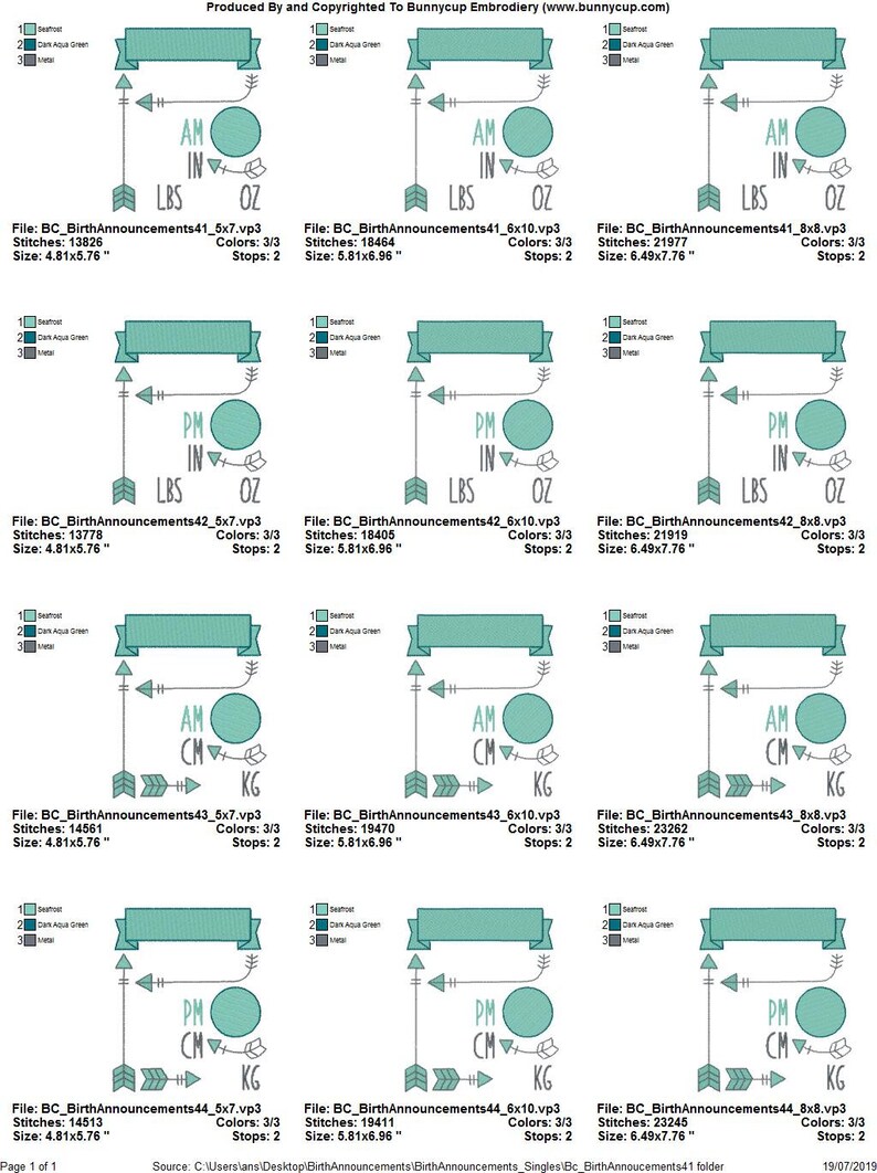 Modern Gender Neutral Birth Announcement Template Machine - Etsy