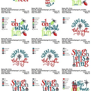 Christmas Sayings - 14 Machine Embroidery Designs - Multiple Sizes ...