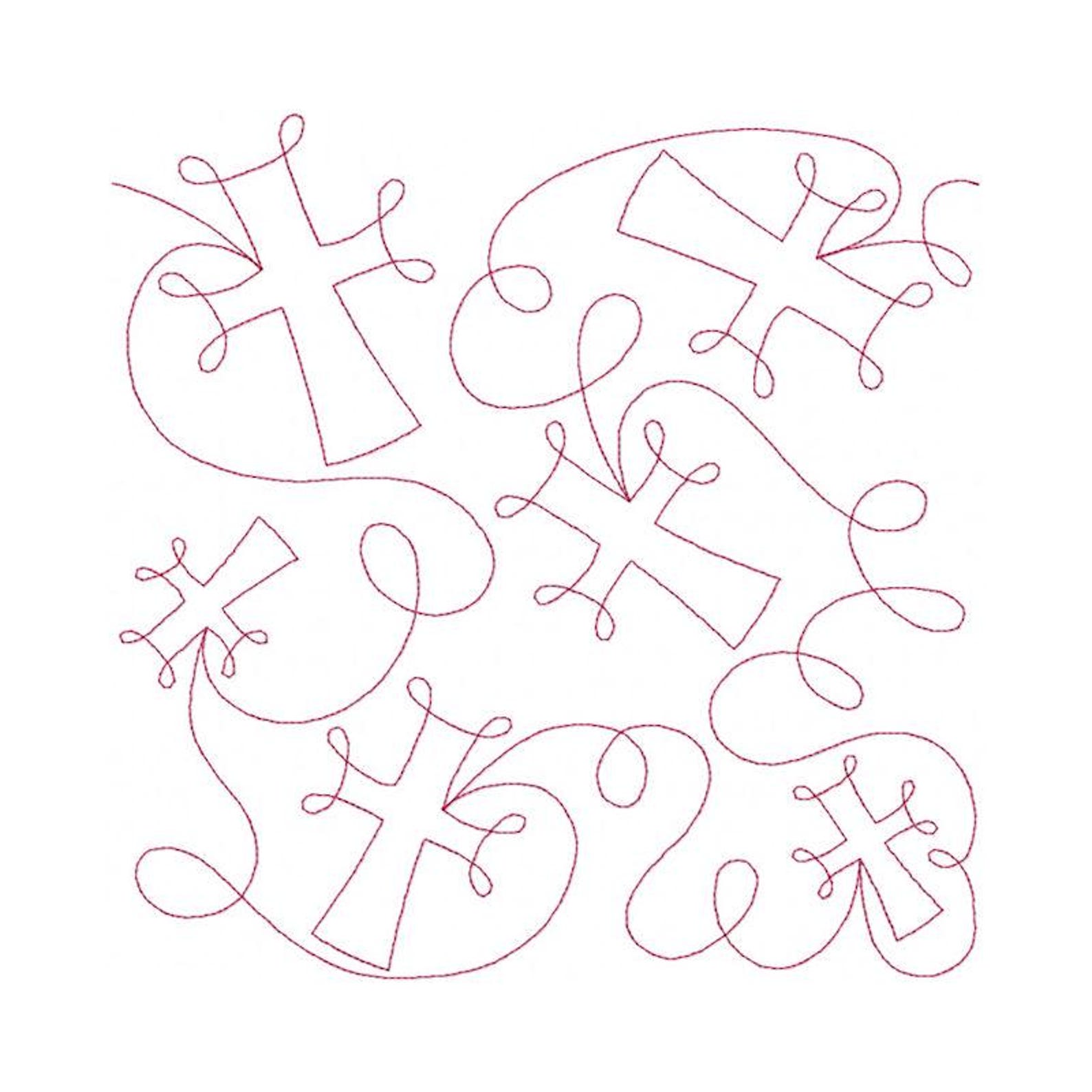 Crosses Quilt Block - Digital Pantograph for Long Arm Quilting Machines ...