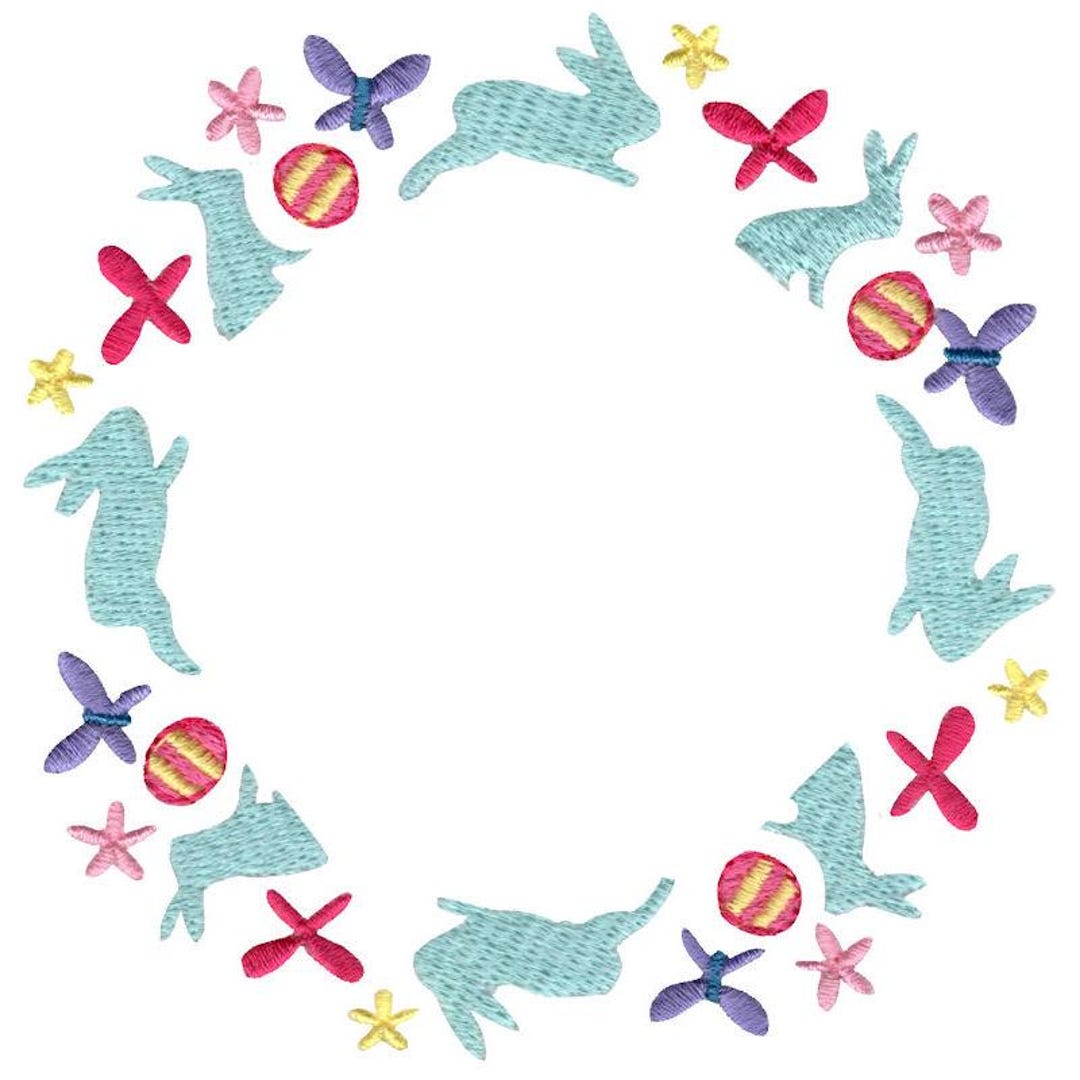 Easter Monogram Frame Embroidery Design - 4x4 5x7 6x10 8x8 Inch Hoop ...