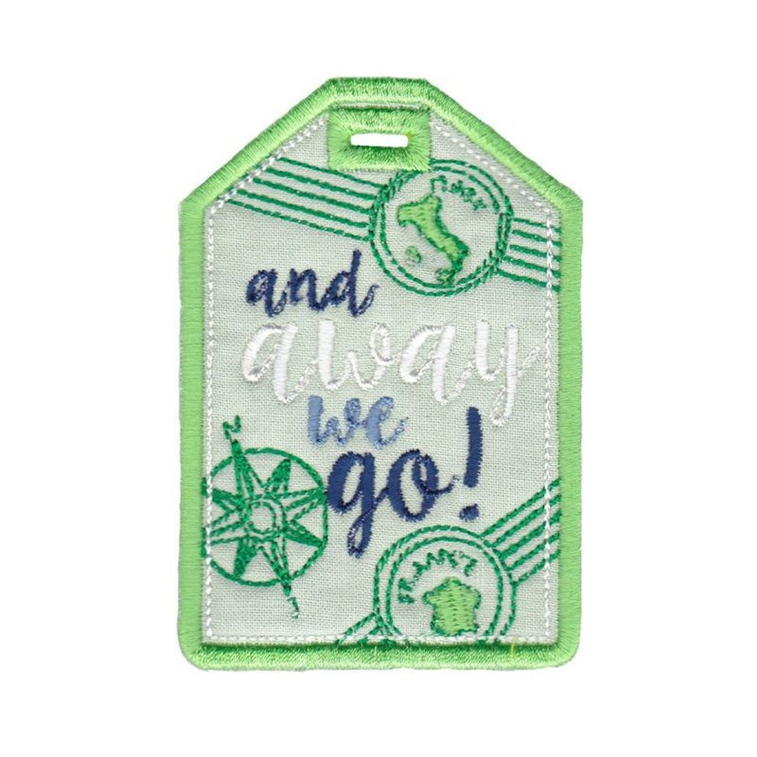 Luggage Tags Applique Design 6 Machine Embroidery Design 4x4 5x7 6x10 ...