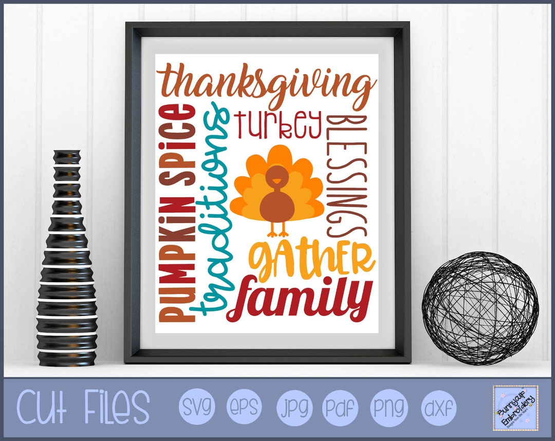 Thanksgiving Subway Art SVG - Personal and Small Business Use ...