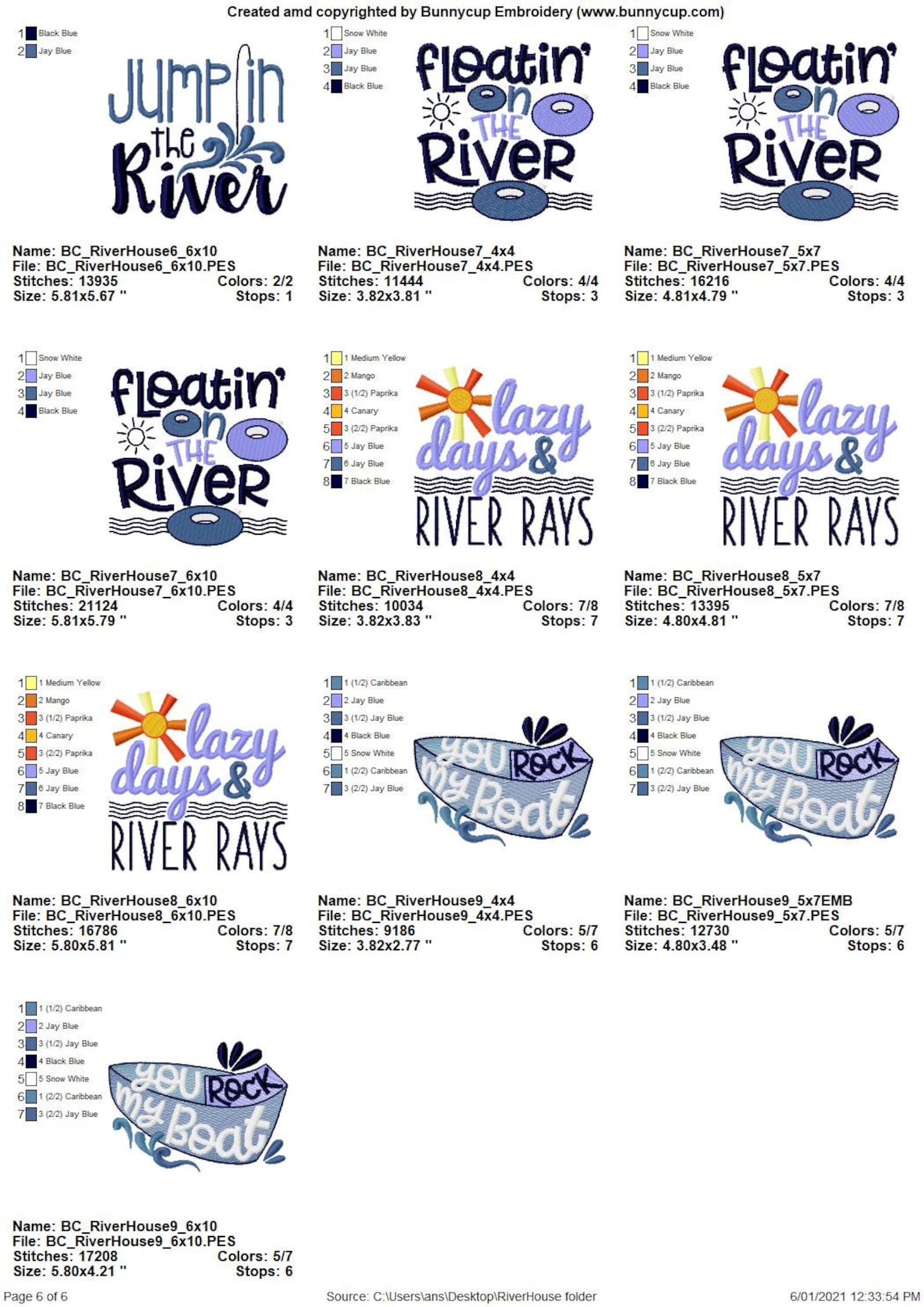 River House 22 Machine Embroidery Designs Multiple Sizes - Etsy